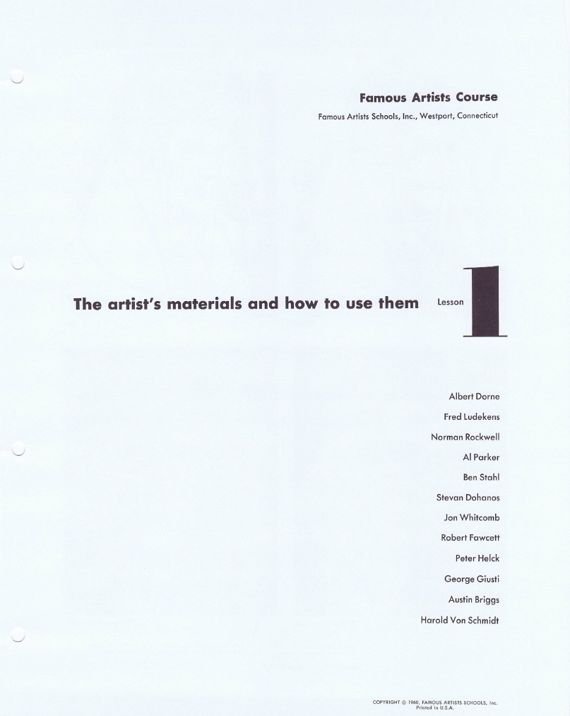 The Complete Famous Artist Course (1960) - Materials | PDF