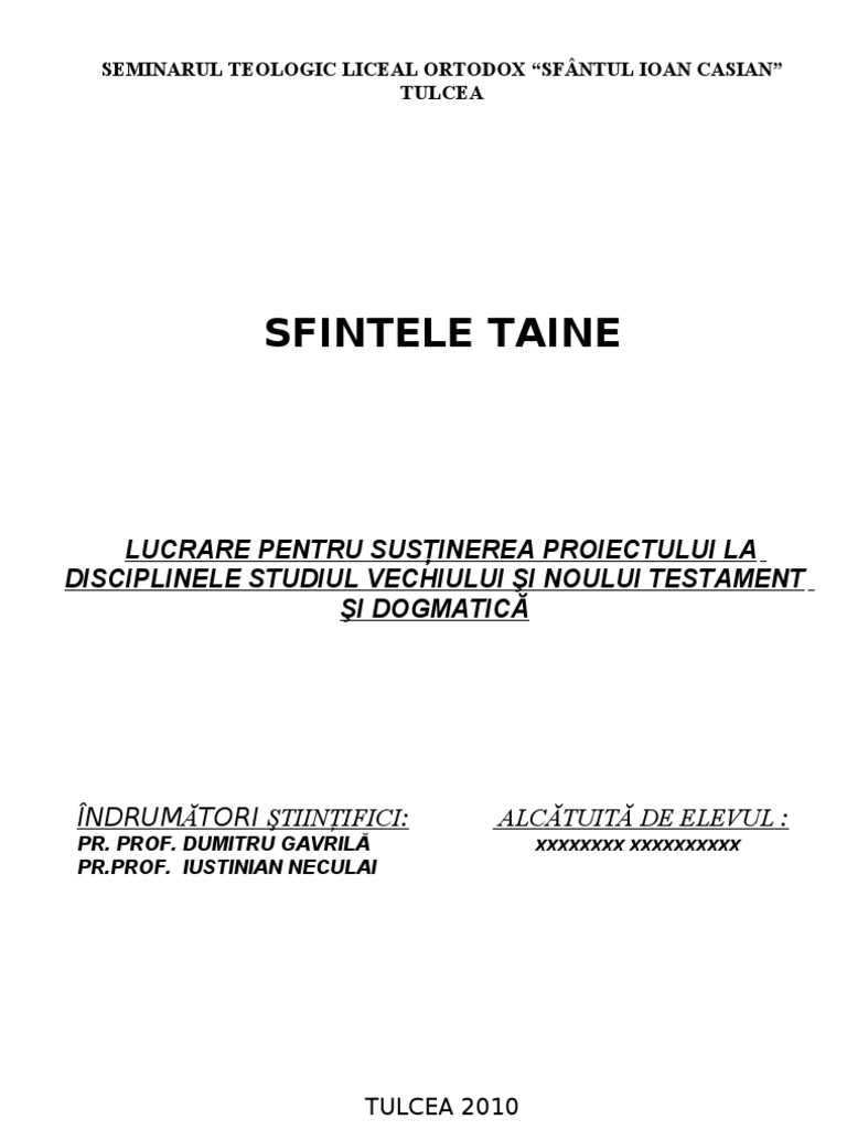 Sfintele Taine | PDF