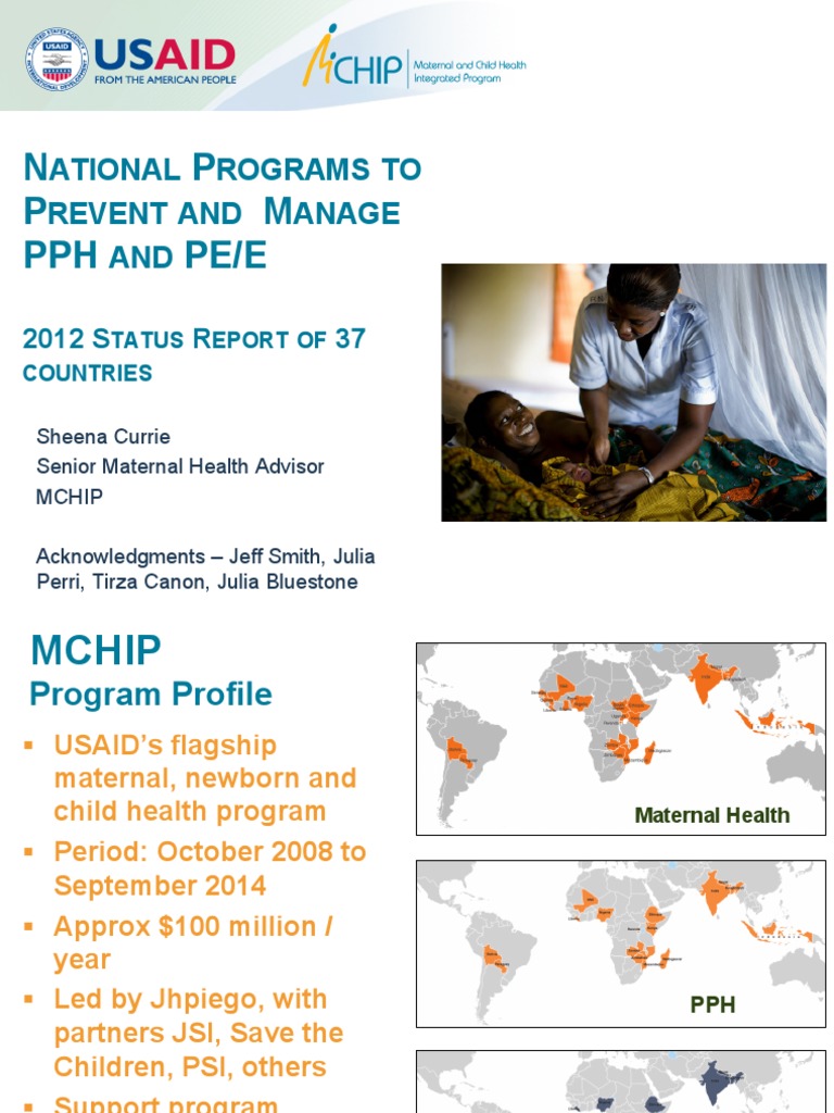 National Programs To Prevent and Manage PPH and PE/E | PDF | Millennium ...