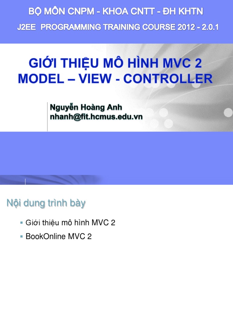 Mô Hình MVC 2 (Model-View-Controller) | PDF