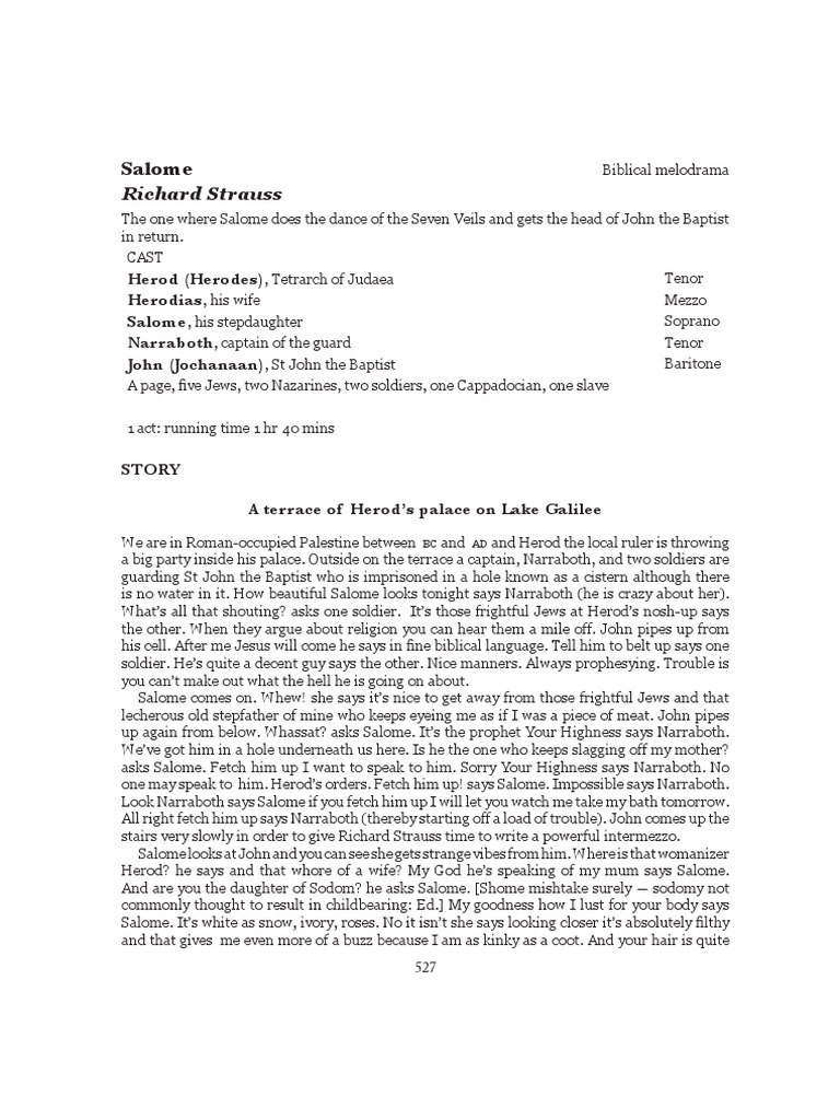 Denis Forman's Good Opera Guide - Salome by Richard Strauss | PDF ...