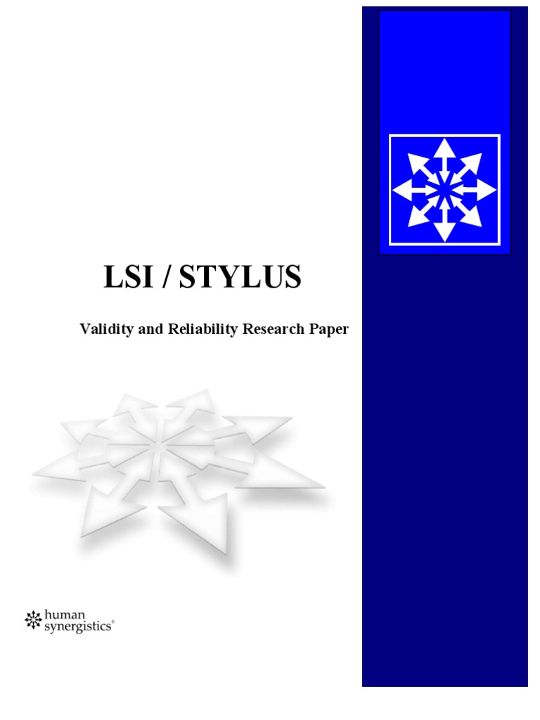 LSI Validity Study | PDF | Correlation And Dependence | Validity (Statistics)