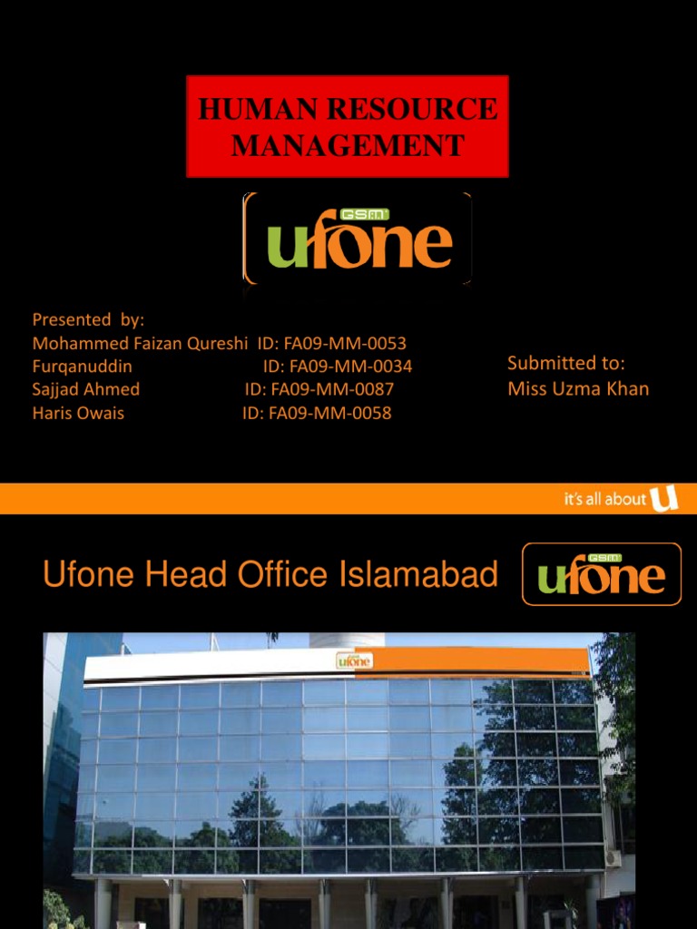 UFone Presentation HRM Final | PDF | Human Resource Management | Recruitment