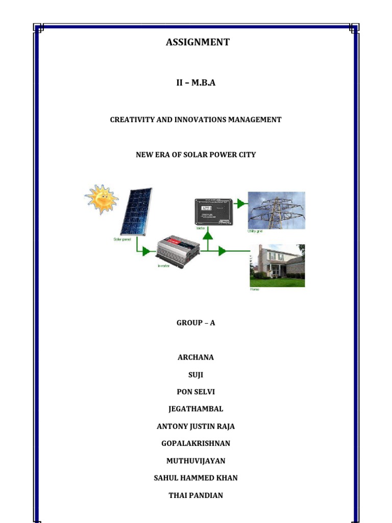 Assignment: Ii - M.B.A | PDF | Solar Power | Solar Cell