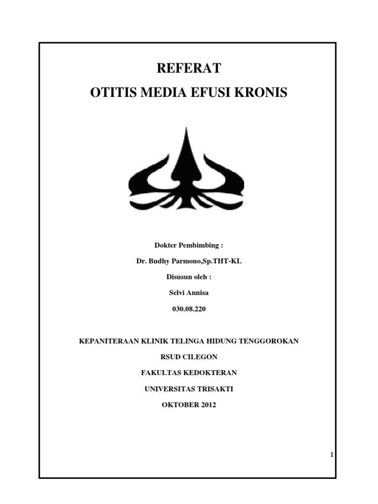 Otitis Media Efusi Kronik | PDF