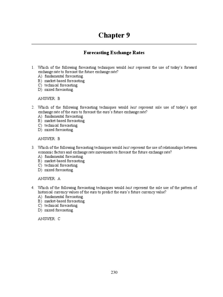 Madura Chp9 | PDF | Forecasting | Exchange Rate