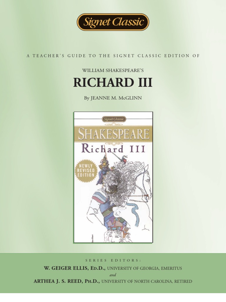 Signet Study Guide Richard III | PDF | Richard Iii Of England | House ...