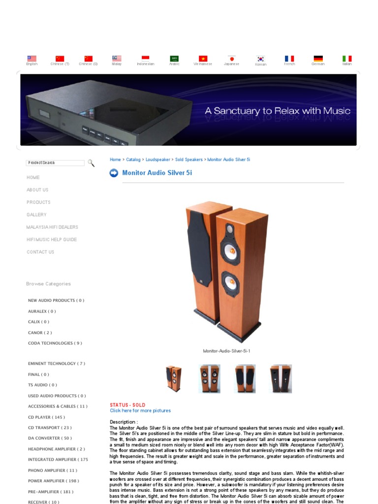 Monitor Audio Silver 5i | PDF | Loudspeaker | Recording