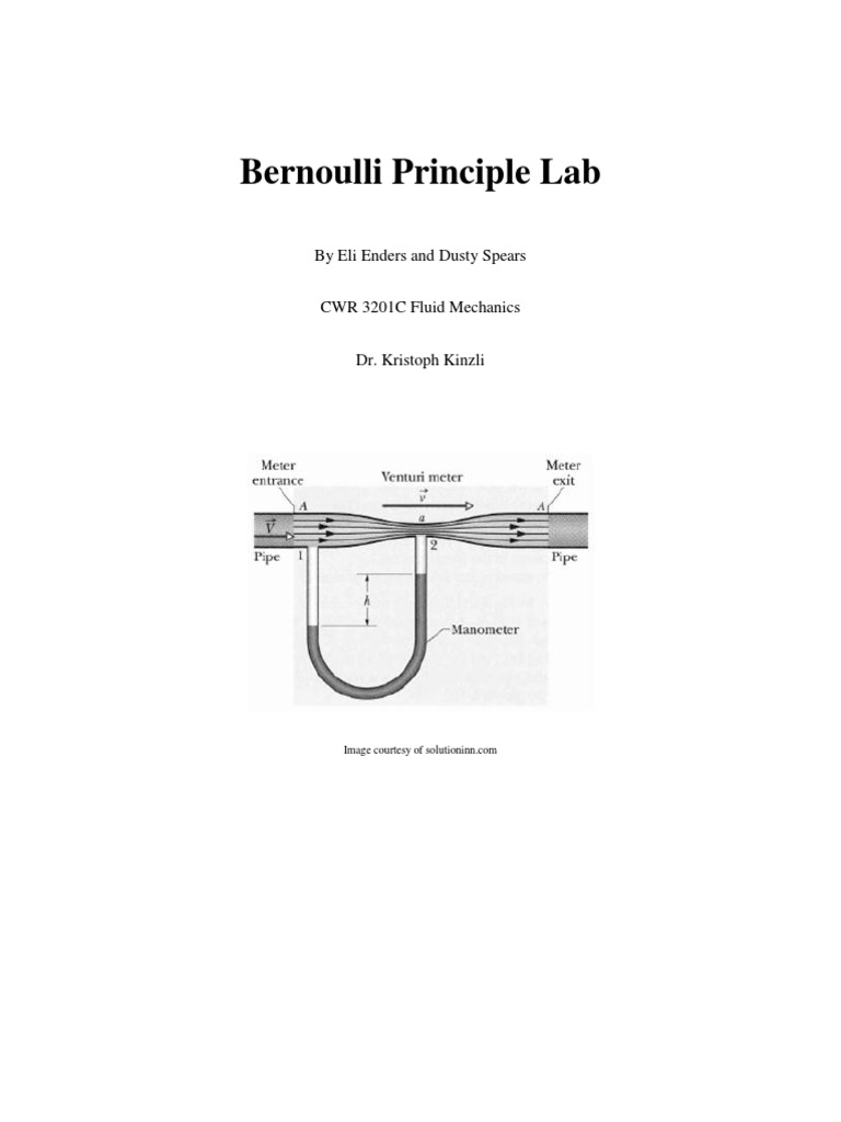 Bernoulli Principle's Lab | PDF | Fluid Dynamics | Materials Science