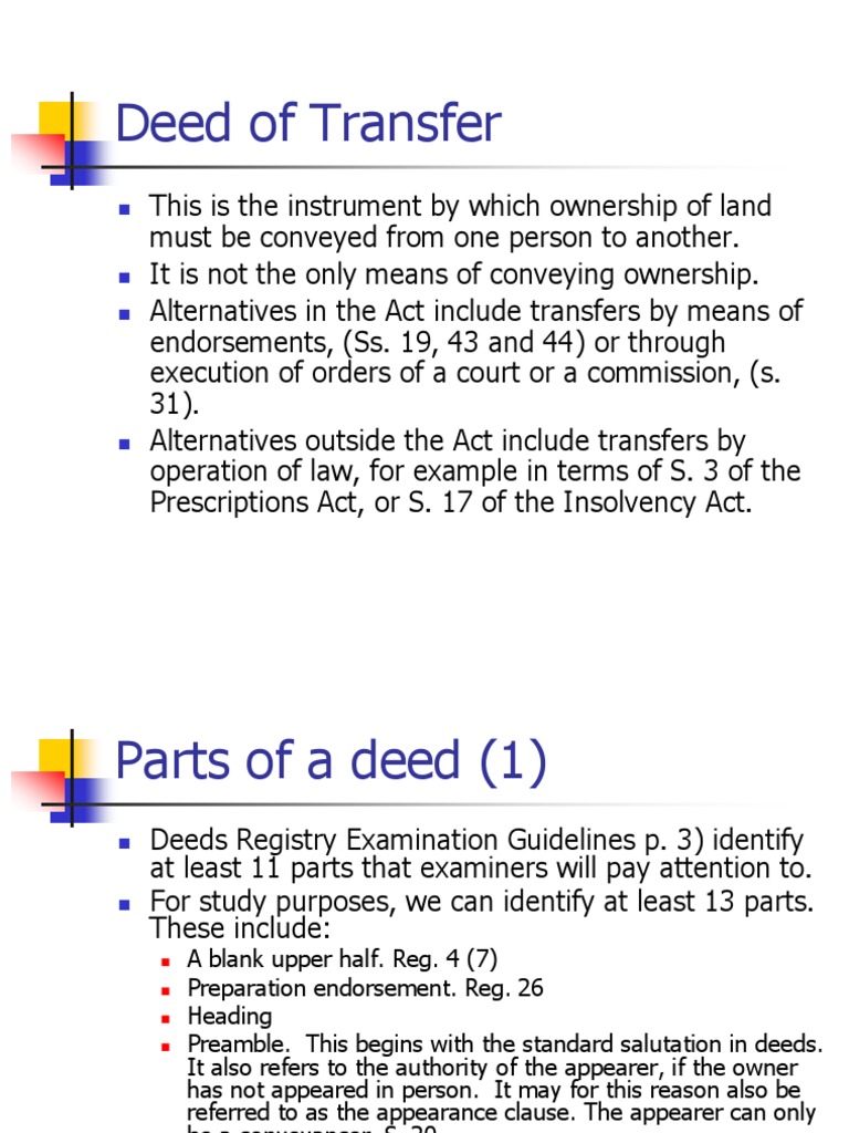 Conveyancing | PDF | Deed | Civil Law (Common Law)