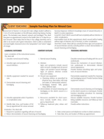 Health Teaching Plan - Wound Care and Dressing | Wound | Nursing