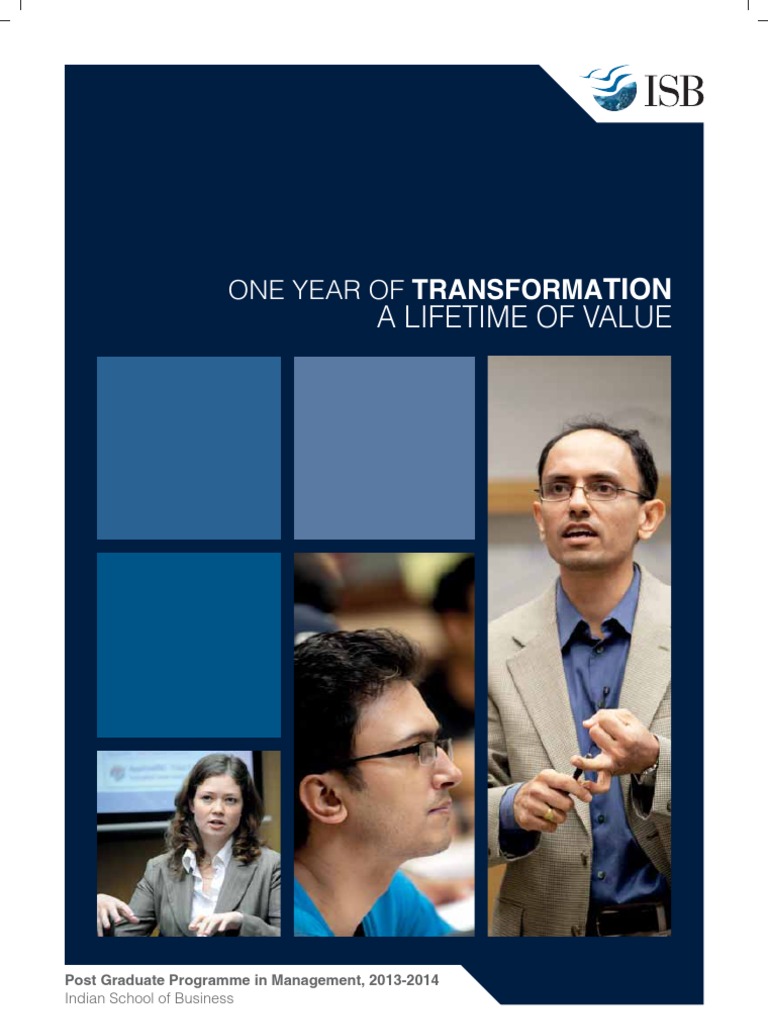 ISB Brochure 2013-14 | PDF | University And College Admission ...