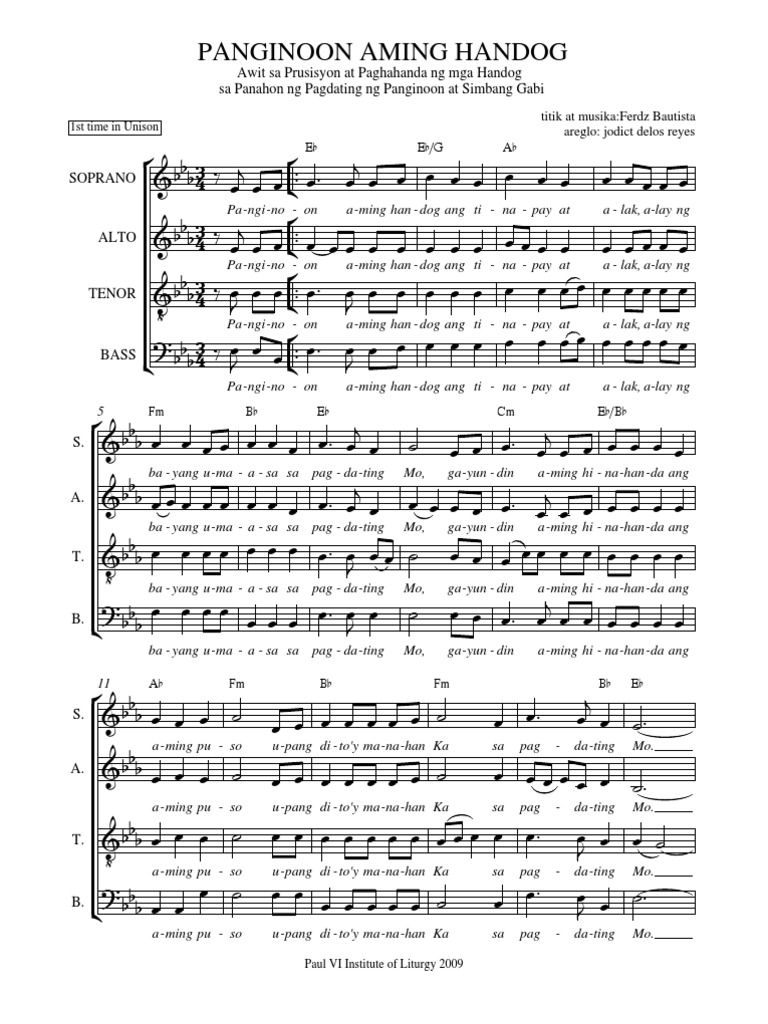 Panginoon Aming Handog | PDF