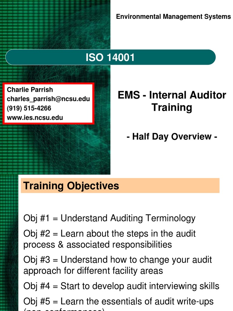 EMS Internal Auditor Training | PDF | Audit | Accounting And Audit