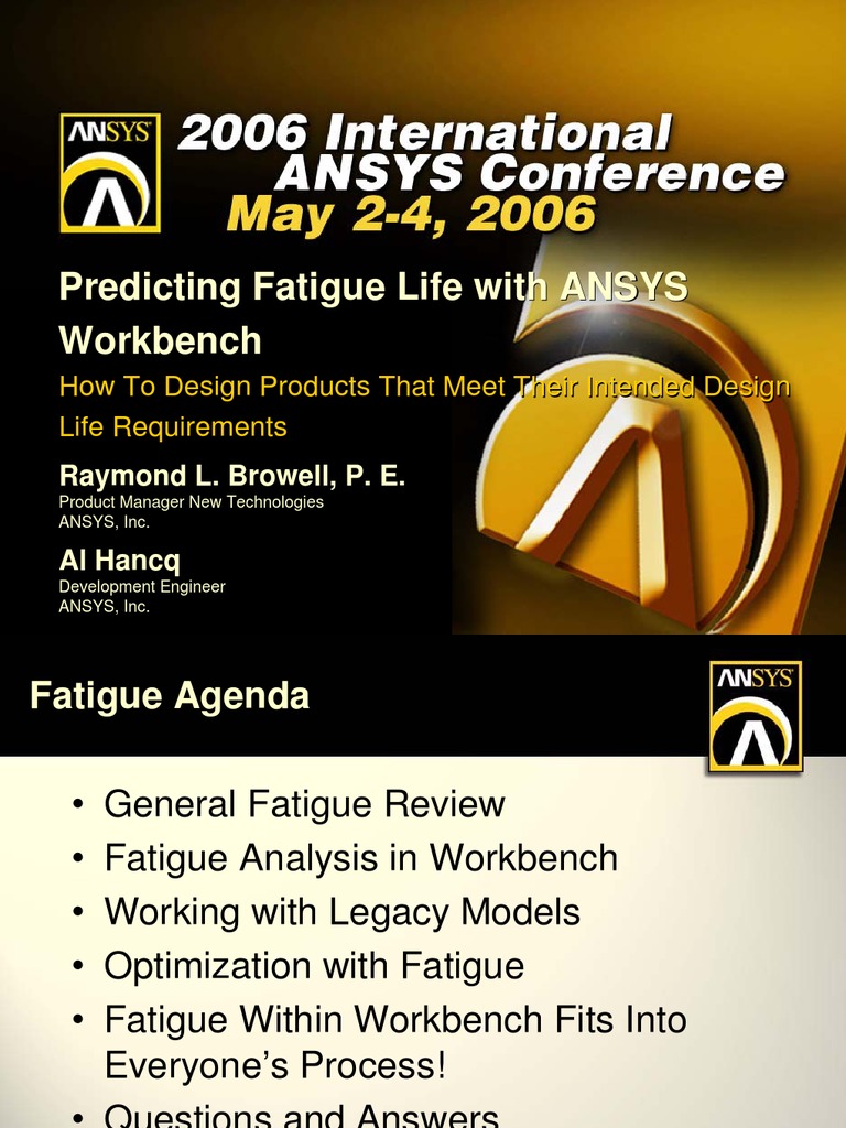 Ansys WB Fatigue Analysis | PDF | Fatigue (Material) | Fracture Mechanics