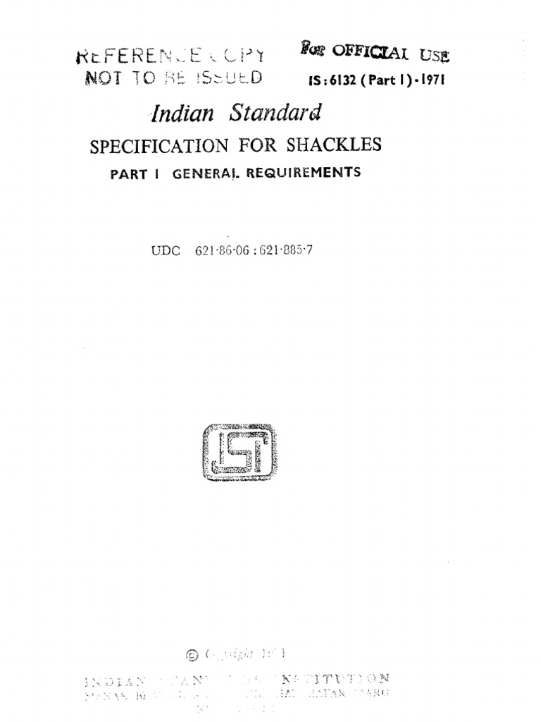 Is - 6132-Part1 | PDF | Screw | International Organization For ...