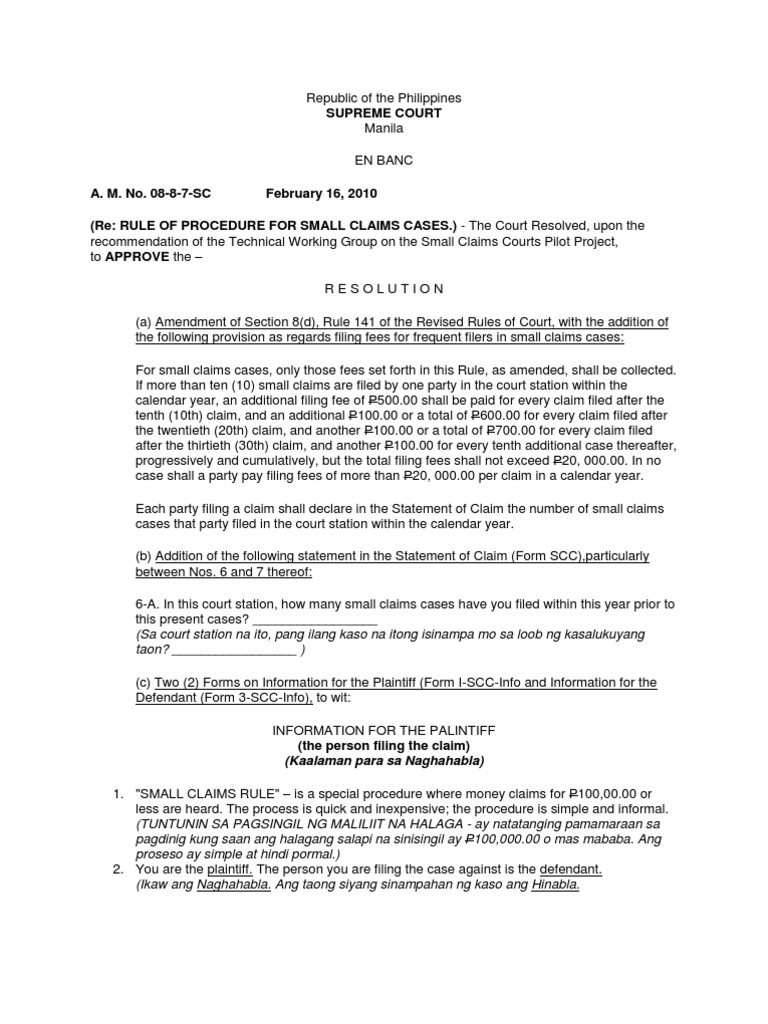 Small Claims | PDF | Common Law | Public Law