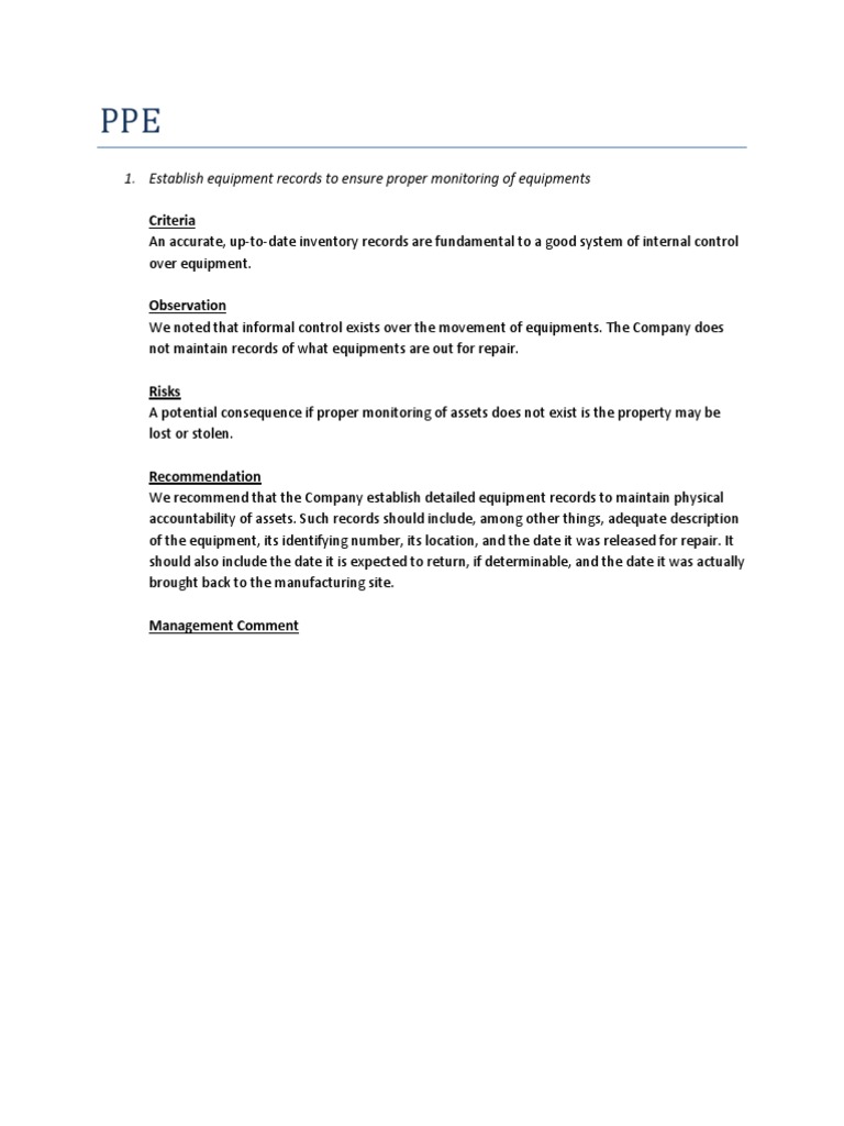 Sample Management Letter Points | PDF | Inventory | Valuation (Finance)