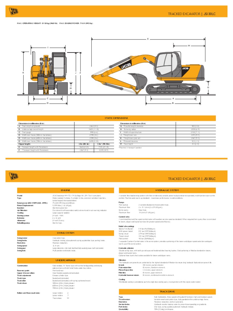 JCB Tracked Excavator | PDF | Loader (Equipment) | Machines