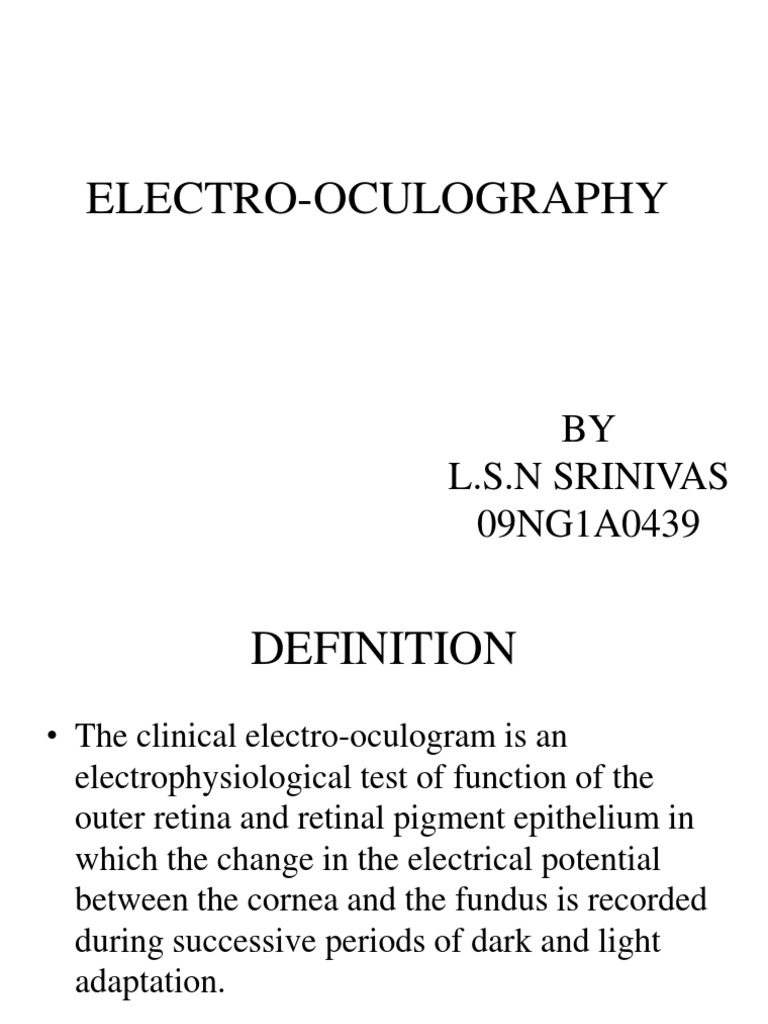 Understanding Electro-Oculography | PDF | Human Eye | Sensory Organs