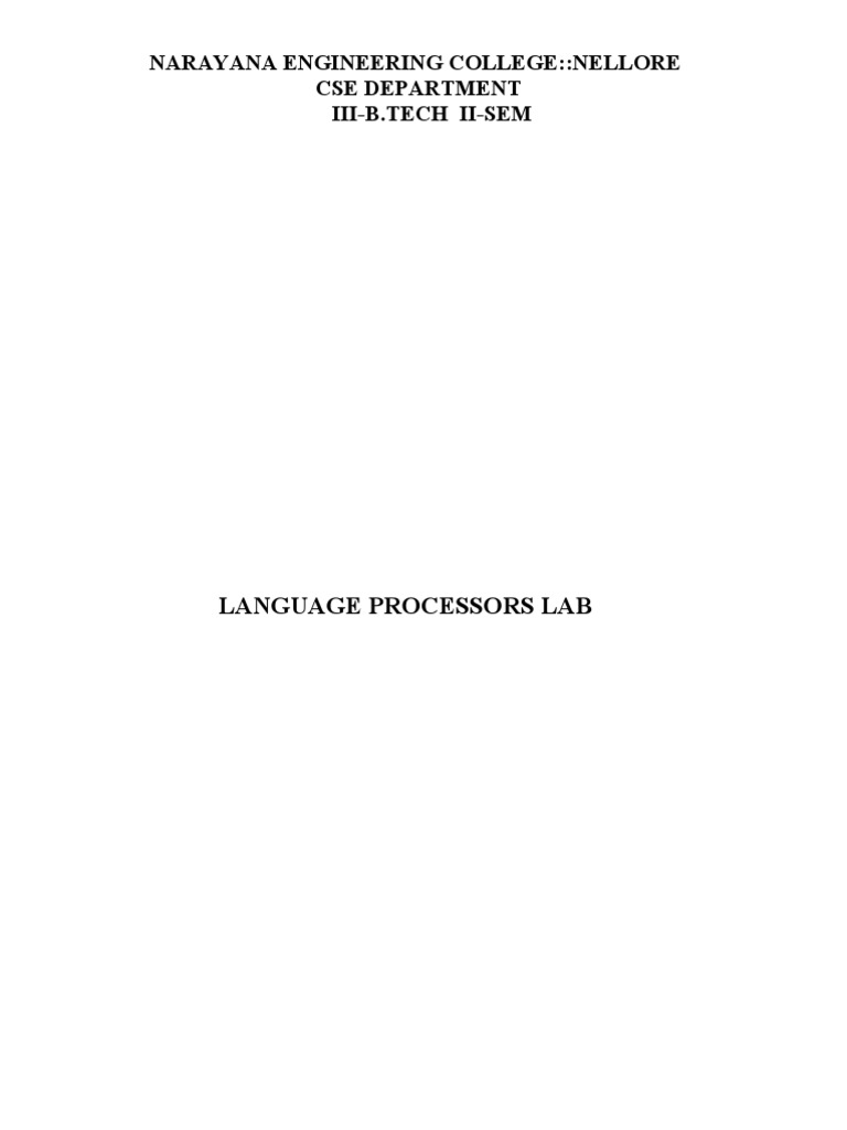 LP Lab Manual | PDF | Parsing | Array Data Structure