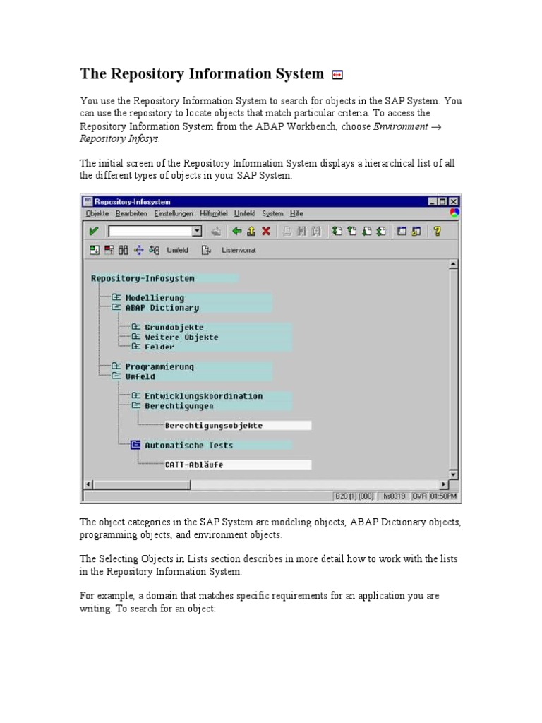 The Repository Information System | Computer Programming | Software ...