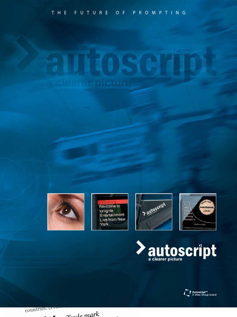 Autoscript: Advanced Teleprompter Solutions | PDF | Light Emitting ...