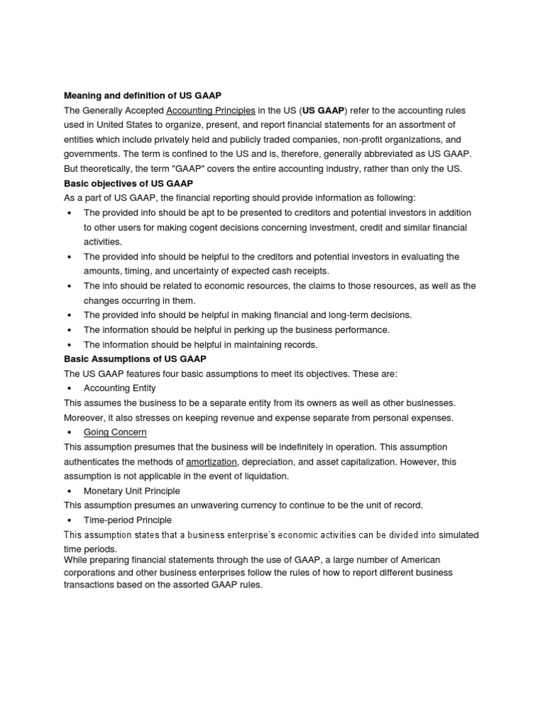 An Overview of the Objectives, Assumptions, and Standard-Setting Bodies ...