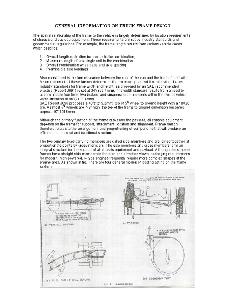 Truck Chassis - Methodology | PDF | Bending | Strength Of Materials