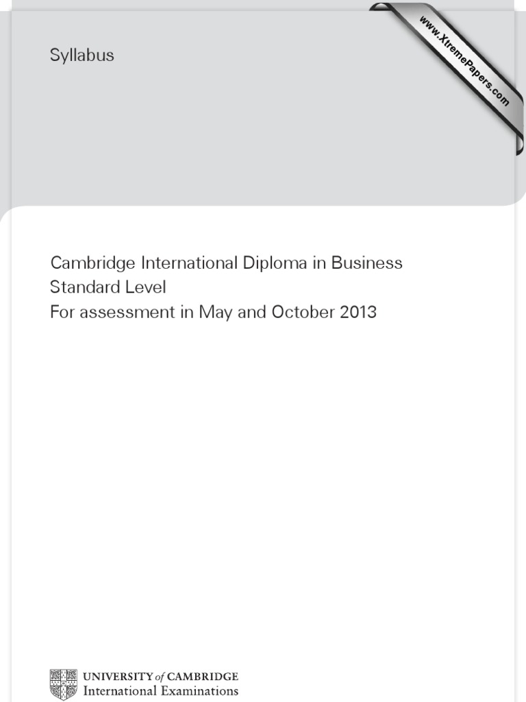 Cambridge International DIploma | PDF
