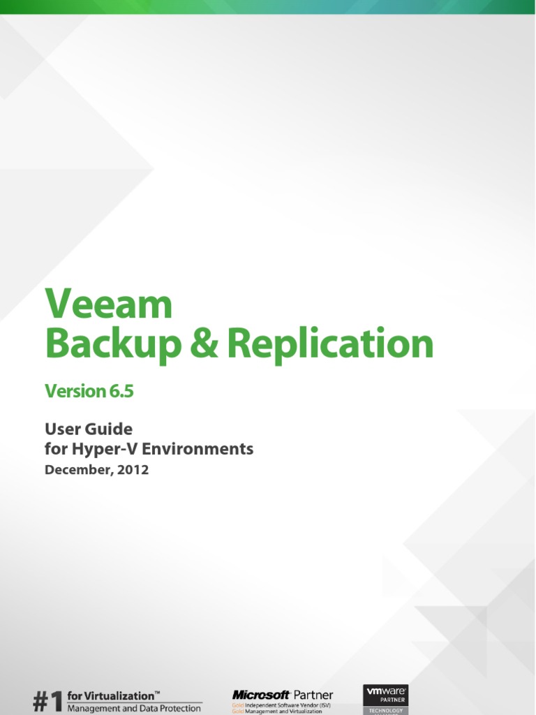 Veeam Backup & Replication - User Guide For Hyper-V Environments | PDF | Hyper V | Replication ...