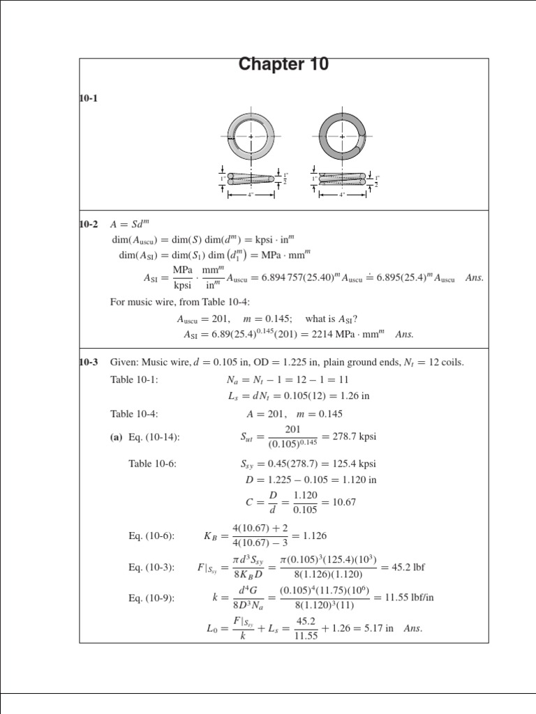 Shigley's Mechanical Engineering Design 8th Edition Solutions Manual ...