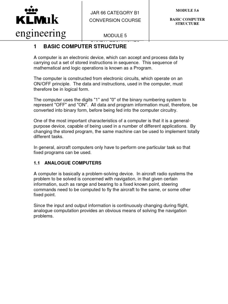 Easa Basic Computer Structure | PDF | Central Processing Unit ...