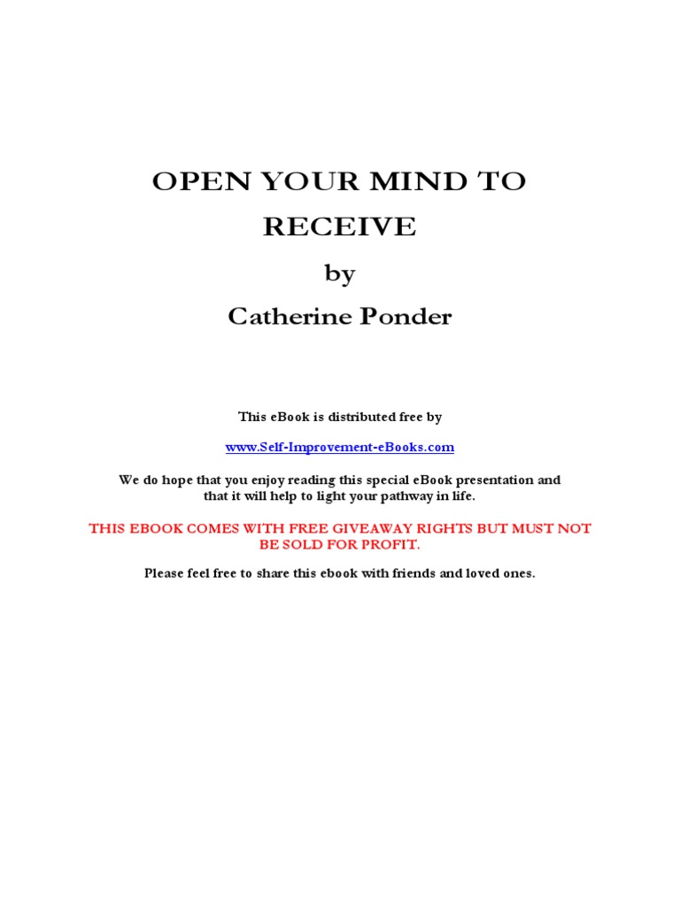 Open Your Mind To Receive | PDF
