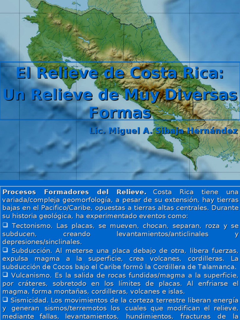 4. El Relieve de Costa Rica; Un Relieve de Muy Diversas Formas | Volcán ...