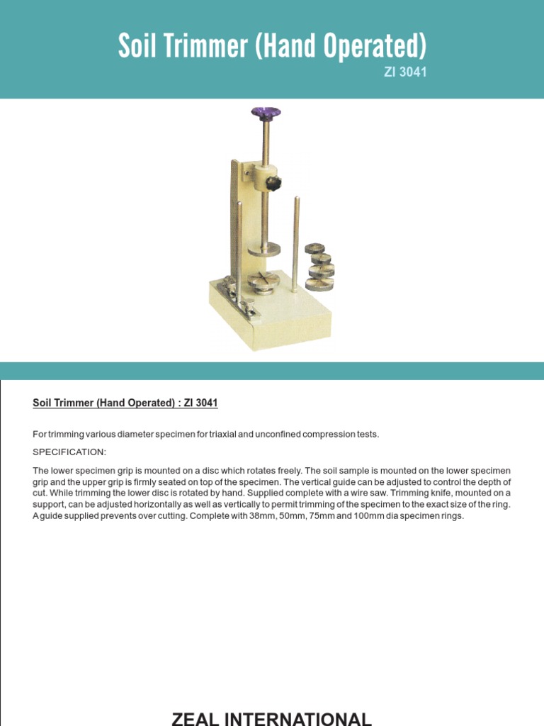 Hand Operated Soil Trimmer ZI 3041 | PDF
