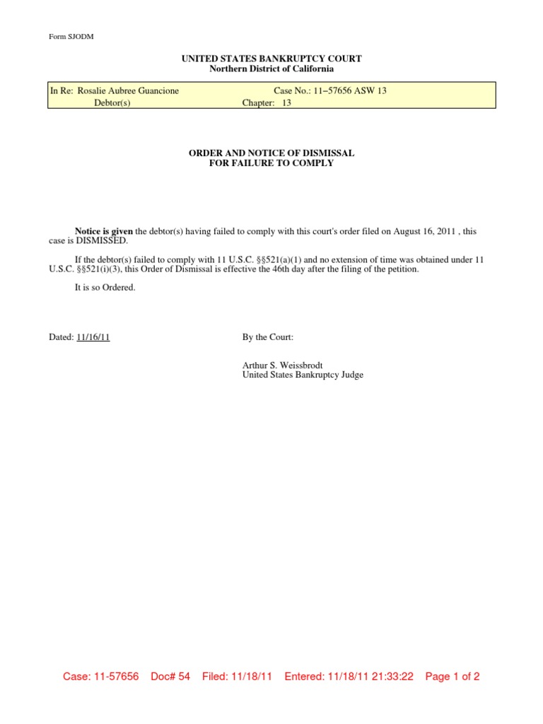 United States Bankruptcy Court Northern District of California | PDF ...