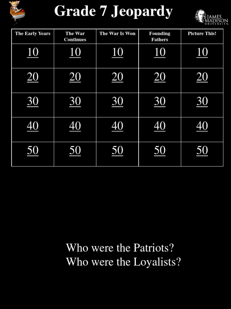 Grade 7 Jeopardy | PDF