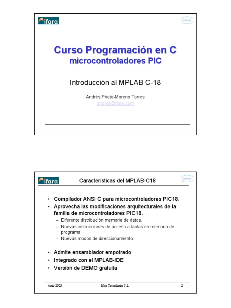 Curso C y MPLAB C18 para PIC18 | PDF | Puntero (Programación de ...