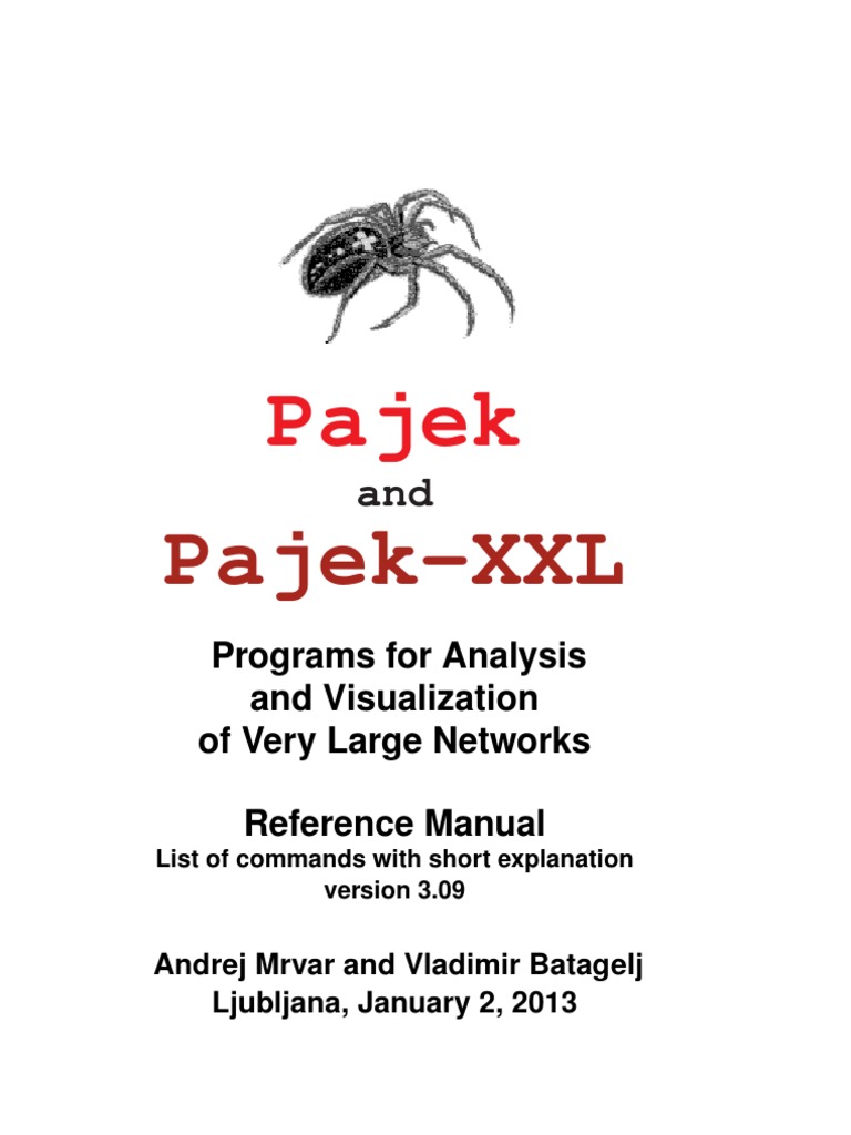 Pajek Manual | PDF | Vertex (Graph Theory) | Cluster Analysis