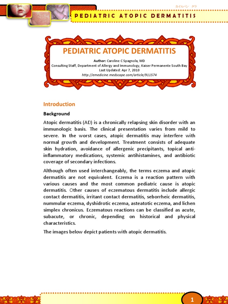 Pediatric Atopic Dermatitis | PDF | Dermatitis | Allergy