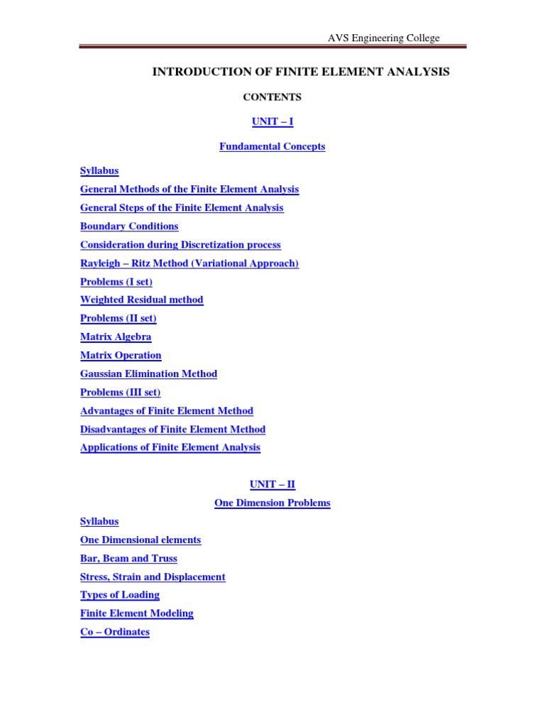 Finite Element Analysis | Download Free PDF | Finite Element Method ...