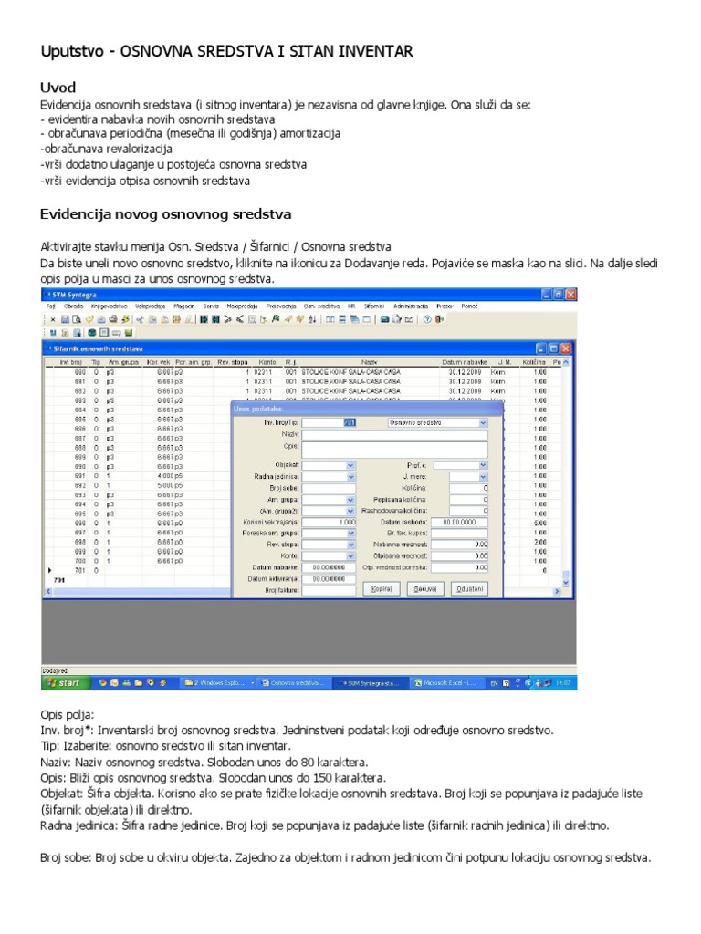 Osnovna Sredstva | PDF