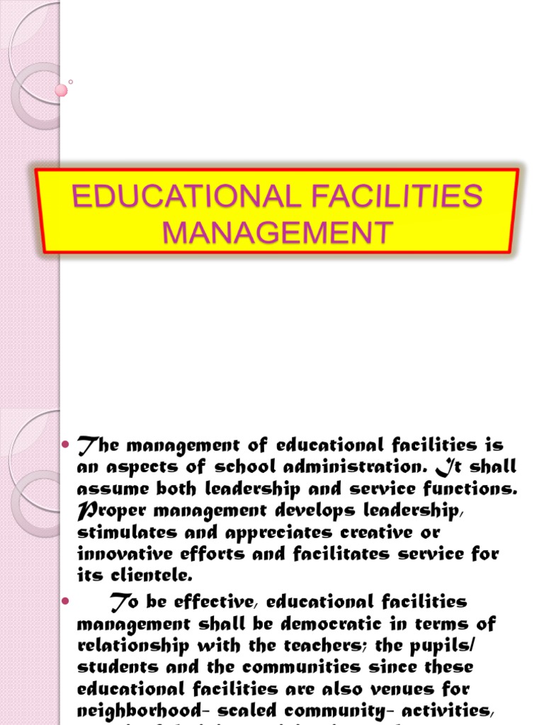 Educational Facilities Management | PDF | Infrastructure | Evaluation