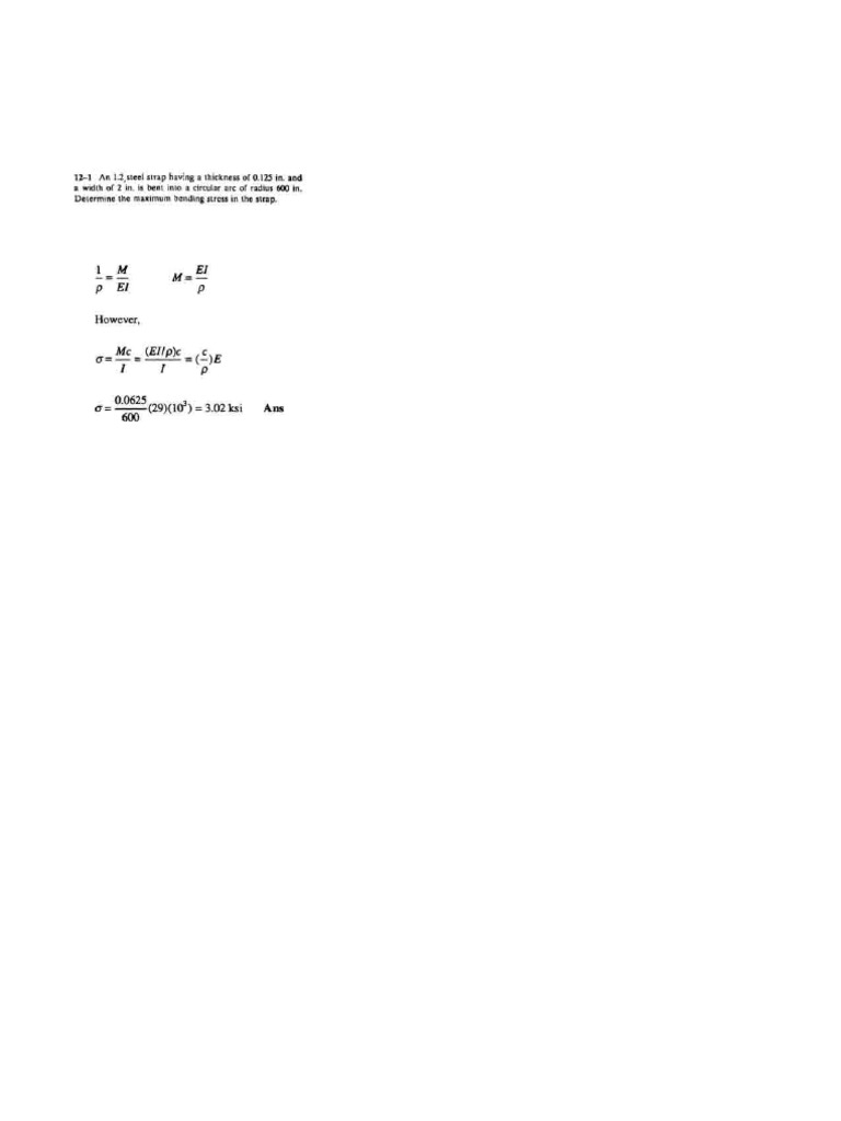 (Manual Solution) Mechanics of Materials Hibbeler 4th-Chapter 12 PDF | PDF