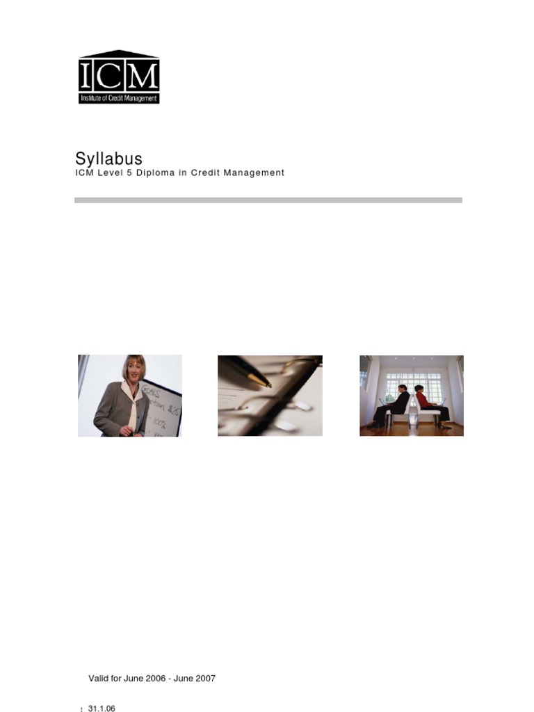 Syllabus: ICM Level 5 Diploma in Credit Management | Download Free PDF ...