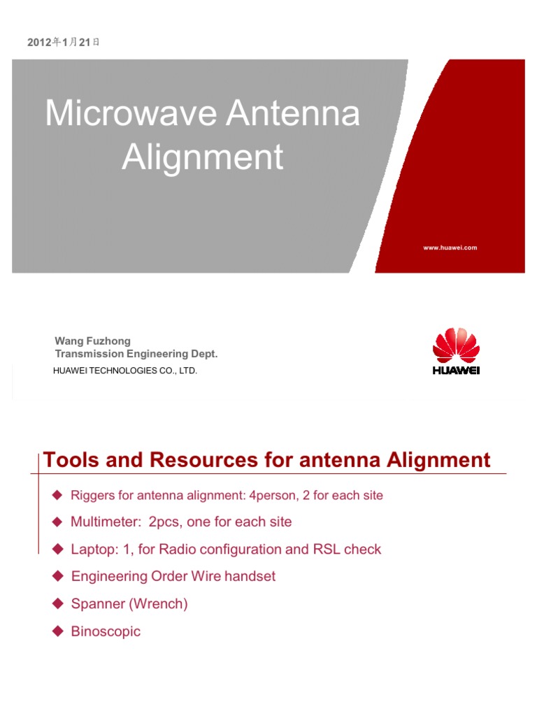 Microwave Antenna Alignment Guide | PDF | Technology & Engineering