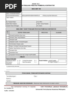 Format Inden Kerajaan (Pelaksanaan Kerja) 1 | PDF