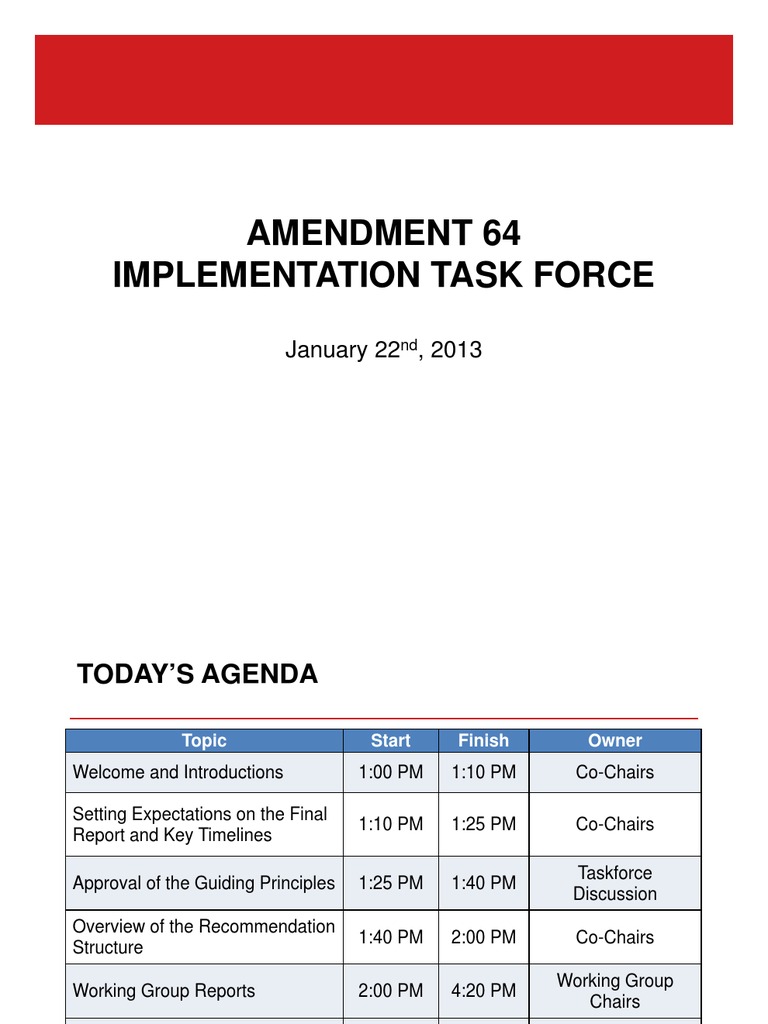 Amendment 64 Marijuana Task Force Implementation Guidelines | PDF ...