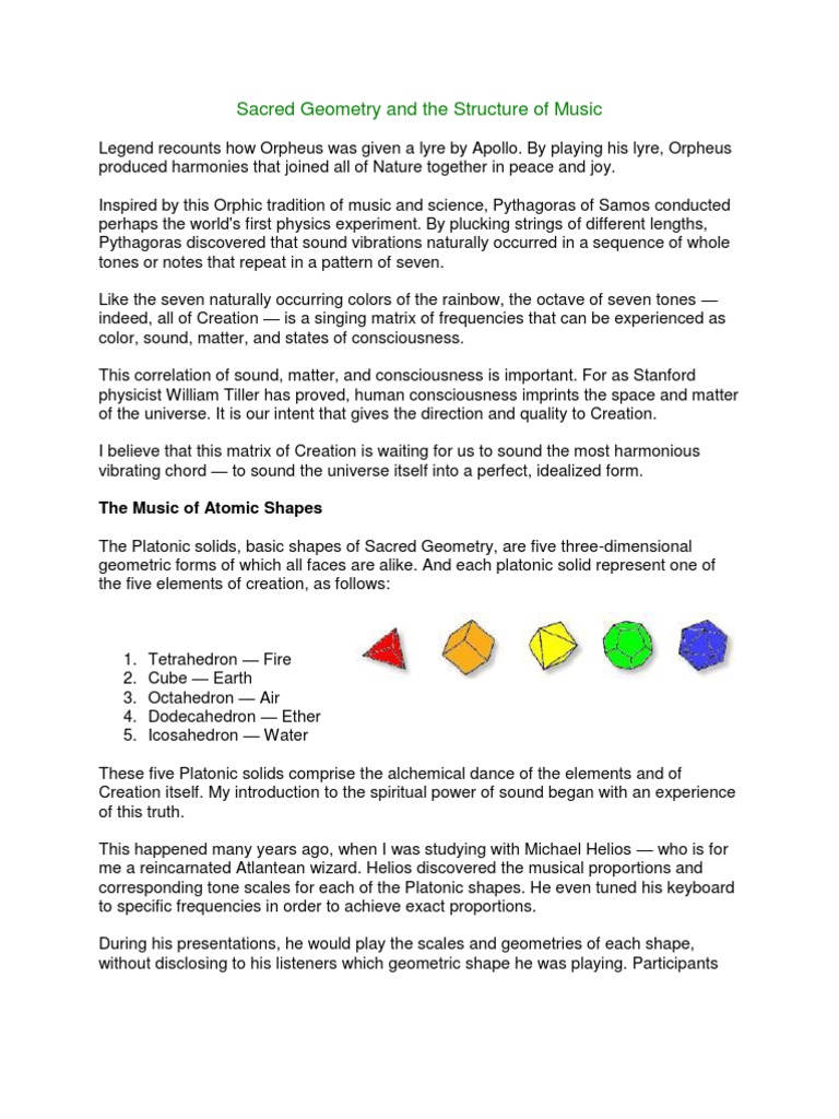 Sacred Geometry | PDF | Harmony | Shape